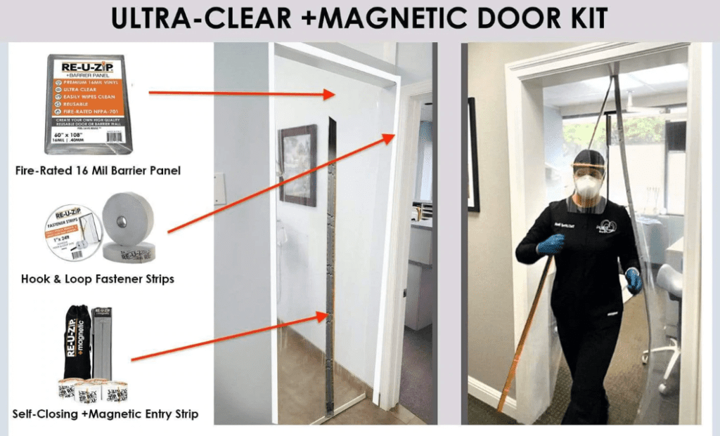 RE-U-ZIP® Magnetic Dust Barrier Door Kit - ICRA Solutions, LLC